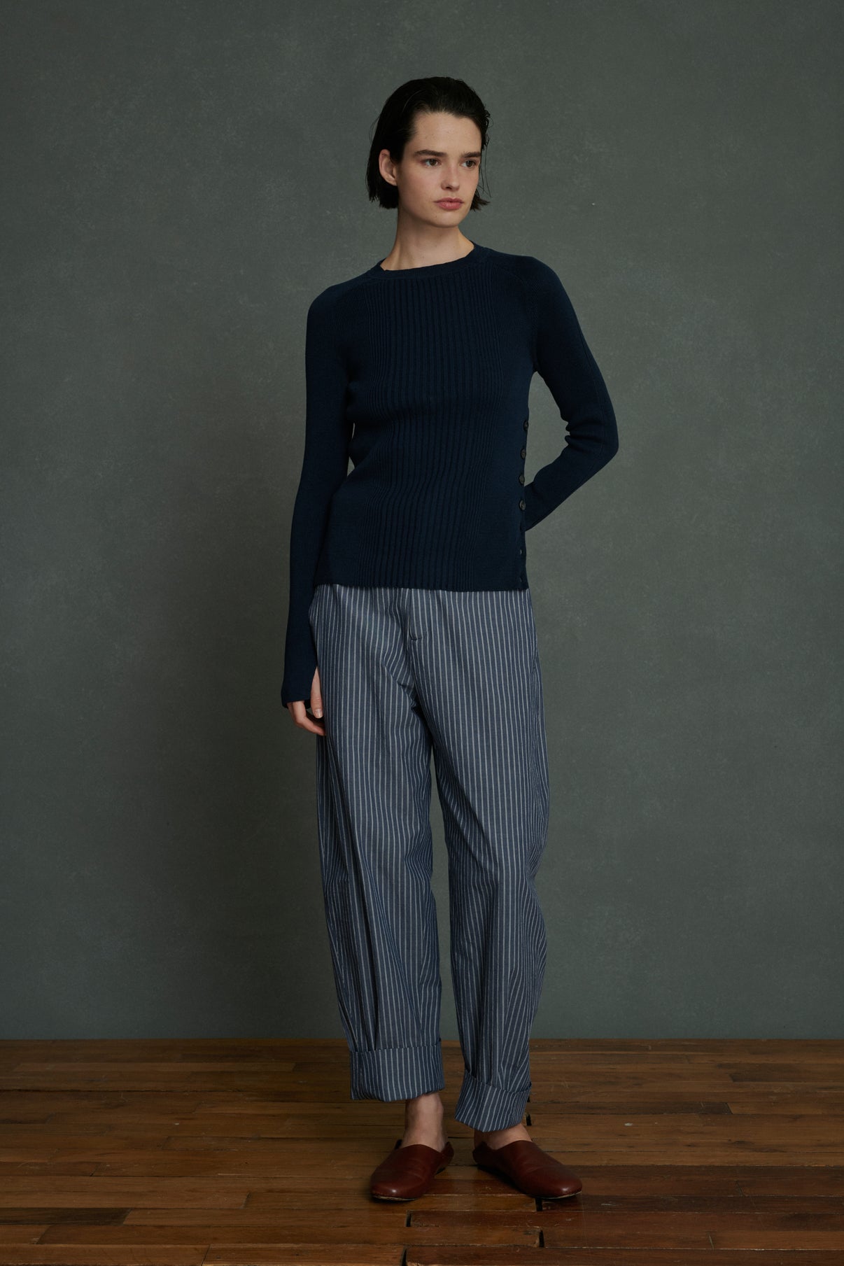 Pantalon Alouette - Bleu Nuit - Coton - Femme